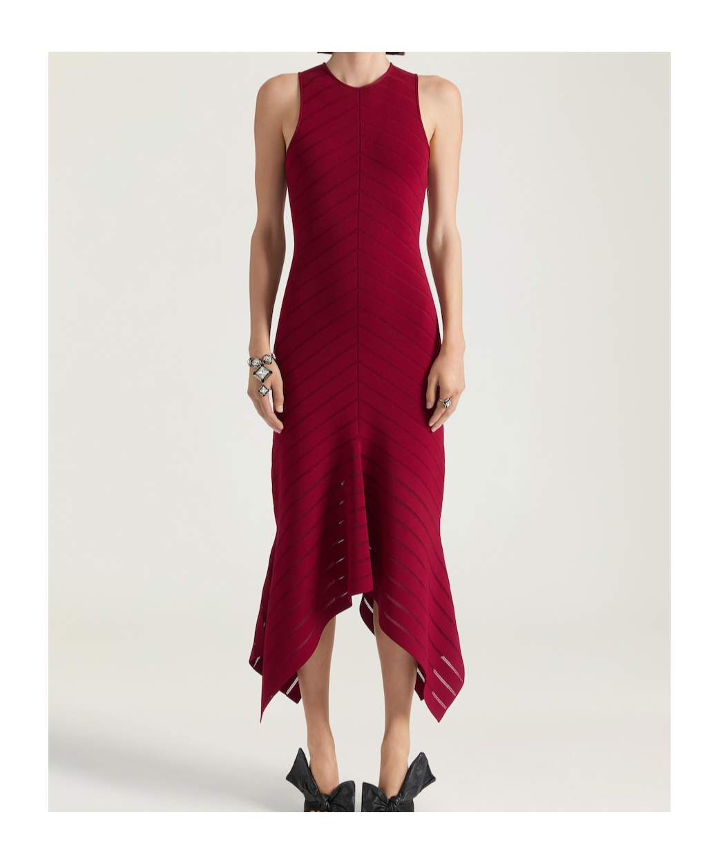 GIVENCHY Givenchy Knit Maxi Dress with Ruffled Hem